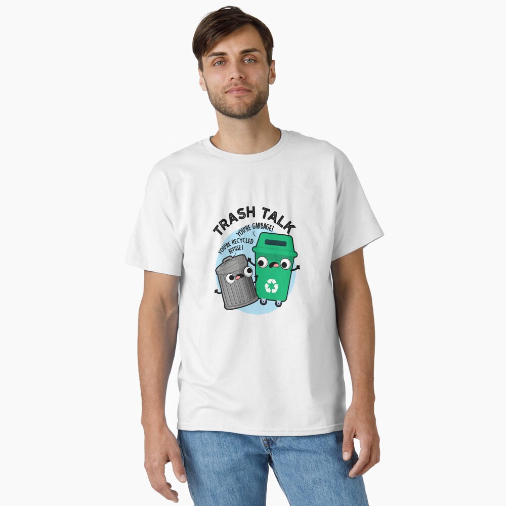 "Trash Talk Funny Garbage Bin Puns " Sticker for Sale by punnybone ...
