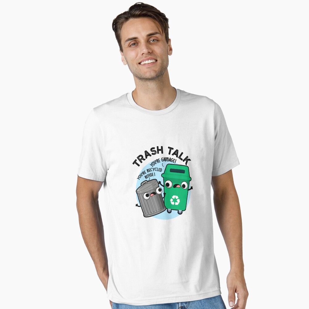 "Trash Talk Funny Garbage Bin Puns " Sticker for Sale by punnybone ...