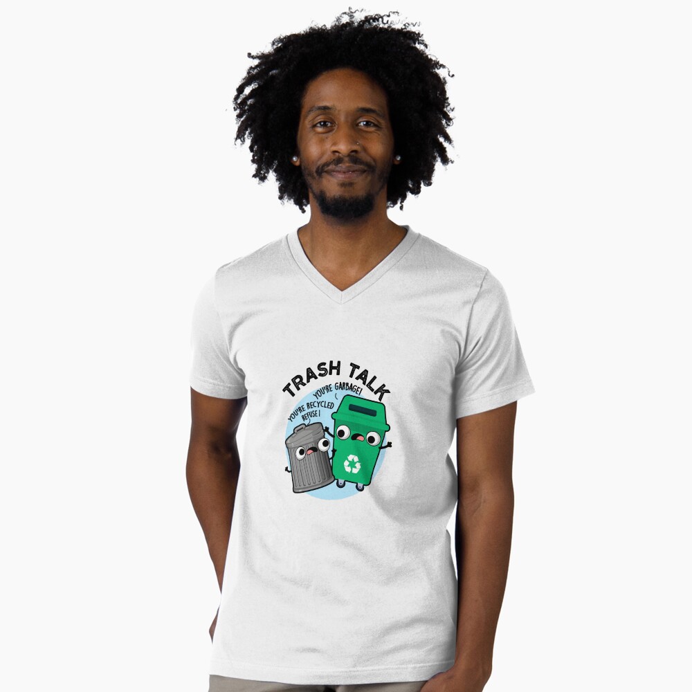 "Trash Talk Funny Garbage Bin Puns " Sticker for Sale by punnybone ...