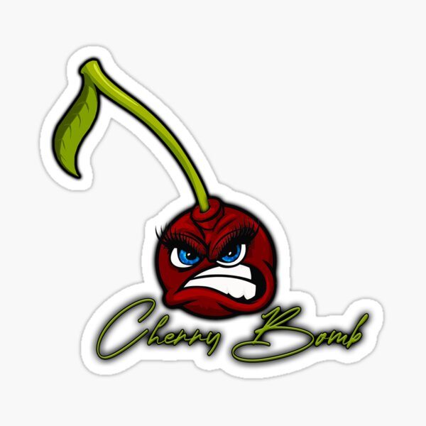"Cherry Bomb Graphic" Sticker for Sale by JadeRyder | Redbubble