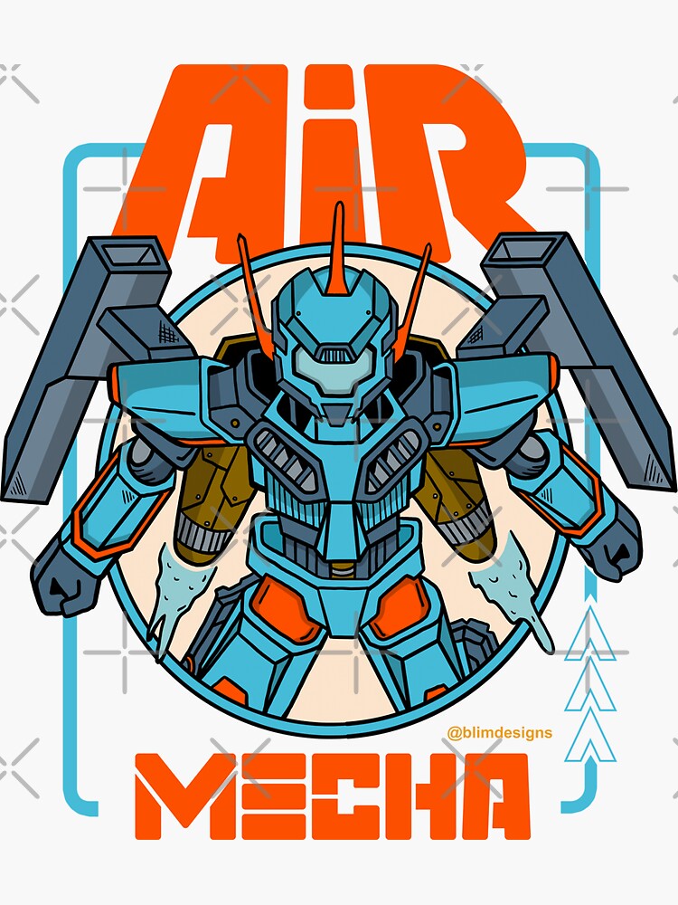 "Air Mecha" Sticker for Sale by blimdesigns | Redbubble