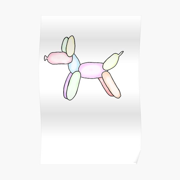 "preppy balloon dog " Poster for Sale by therealannie | Redbubble