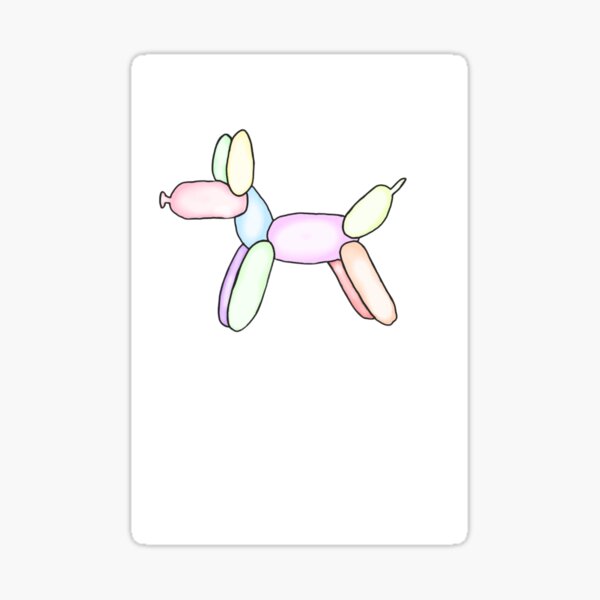 "preppy balloon dog " Sticker for Sale by therealannie | Redbubble