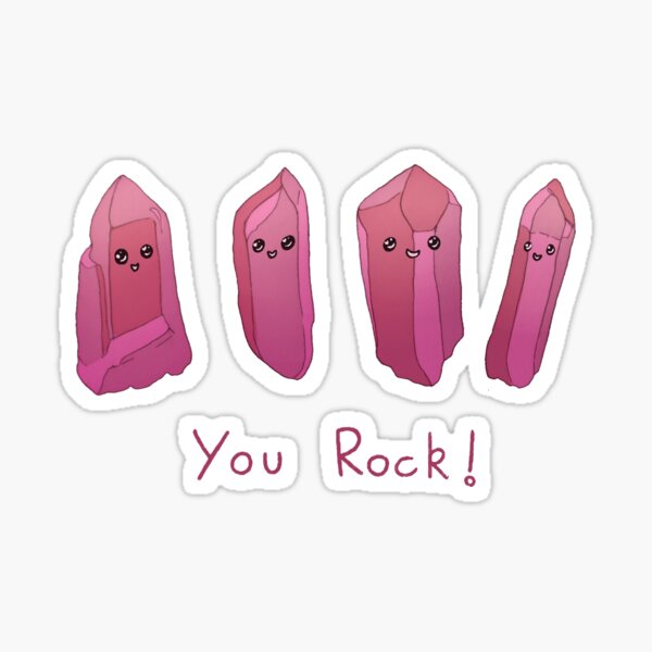 "You rock!" Sticker by gelasticat | Redbubble