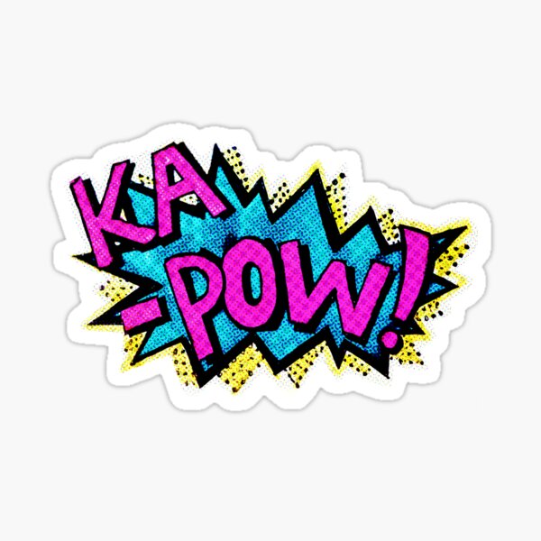 "Comic book Kapow!" Sticker for Sale by queenofwands | Redbubble