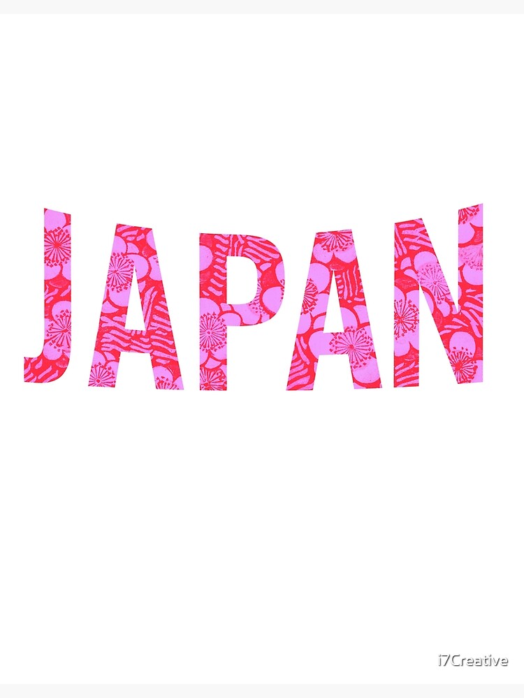 "Cherry Blossom Japan Text" Poster for Sale by i7Creative | Redbubble