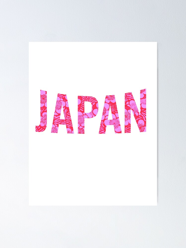 "Cherry Blossom Japan Text" Poster for Sale by i7Creative | Redbubble