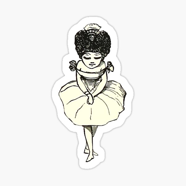 "Black classical ballerina girl giving applause " Sticker for Sale by ...