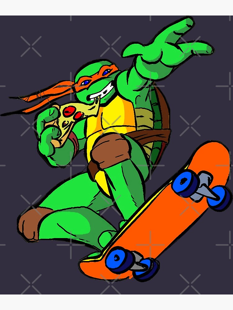 "Birthday Gift Ninja Turtles Mikey Gift Music Fans" Greeting Card for ...