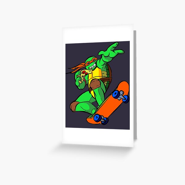 "Birthday Gift Ninja Turtles Mikey Gift Music Fans" Greeting Card for ...