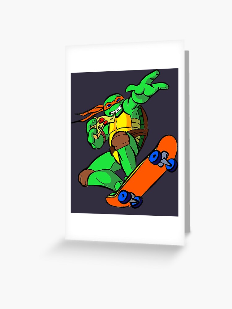 "Birthday Gift Ninja Turtles Mikey Gift Music Fans" Greeting Card for ...