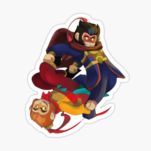 "Monkie Kid: Macaque & Monkey King" Sticker for Sale by Orchid-Hill ...