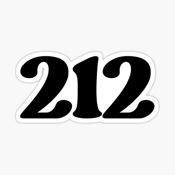 "212 New York City, NY Area Code Sticker" Sticker for Sale by ...