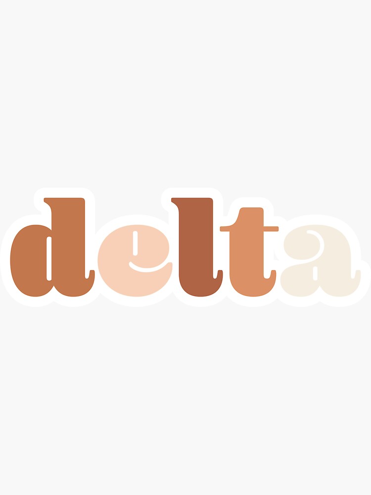 "Neutral Boho Chic Greek Delta Sticker" Sticker for Sale by ...