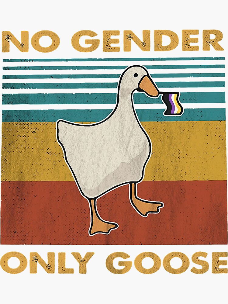 Pegatina «Duck No Gender Only Goose Shirt Genderqueer y orgullo no ...