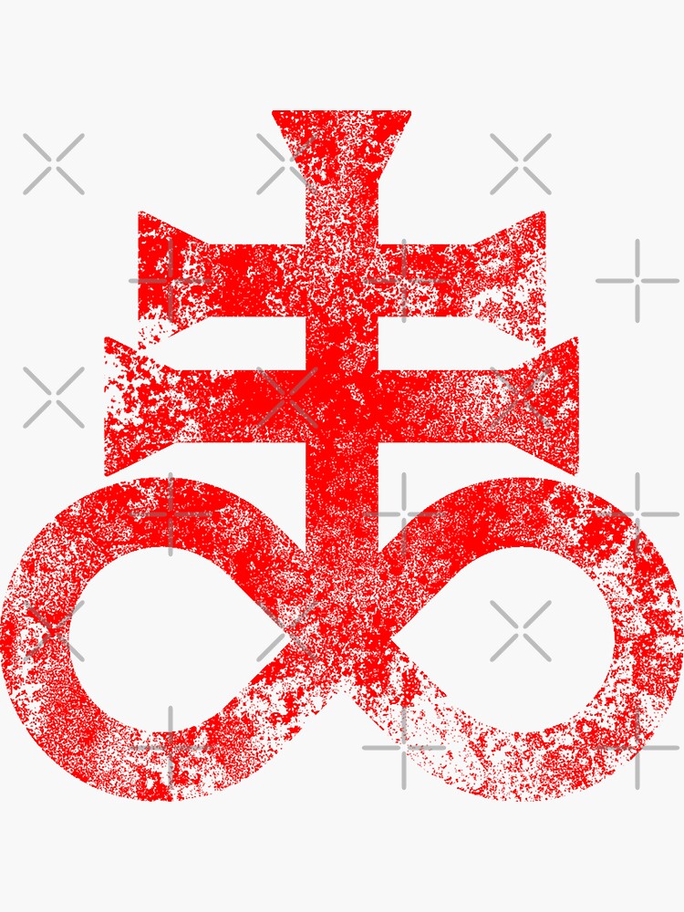 "Leviathan Cross--Red-Antiqued" Sticker for Sale by SCHPiDAUU | Redbubble
