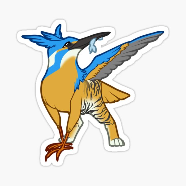 "Kingfisher Gryphon" Sticker for Sale by Broeckchen | Redbubble