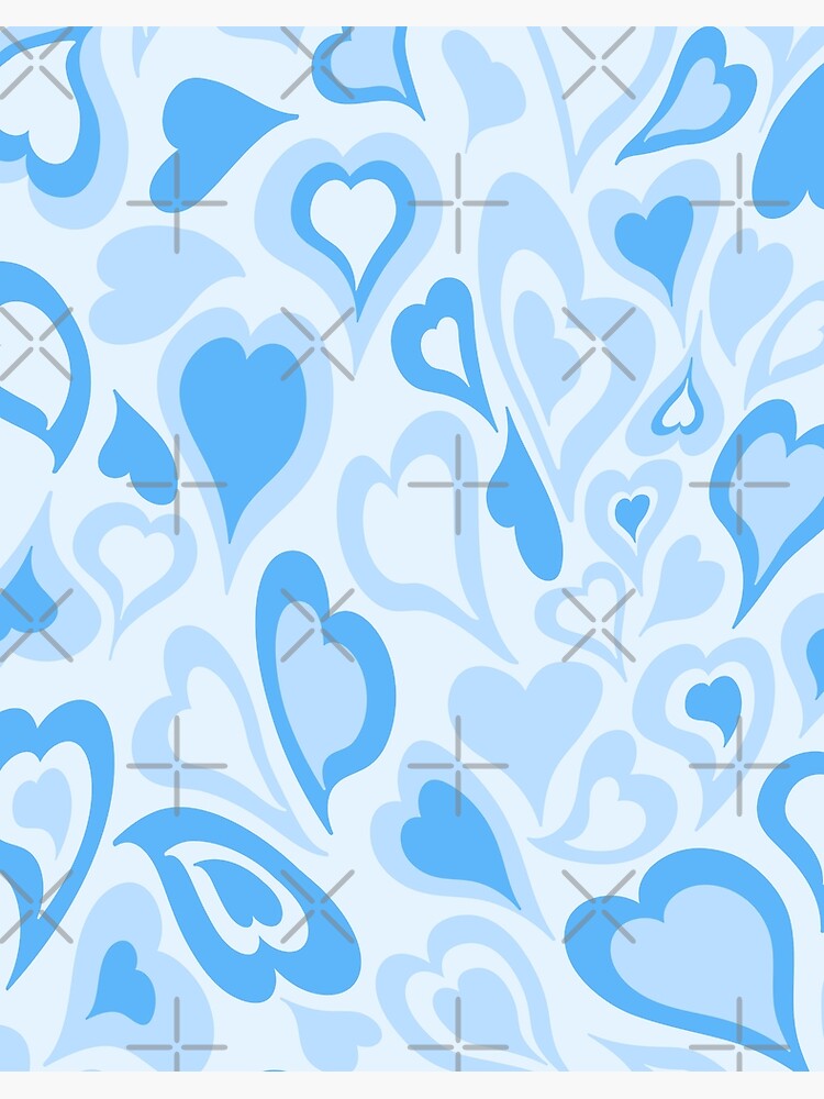 "Preppy School Supplies, Preppy, Blue, Preppy Blue, Hearts, Aesthetic ...