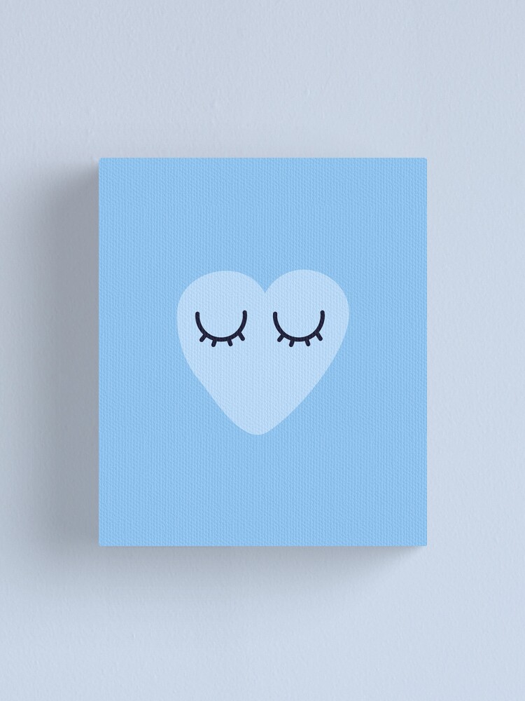"Preppy, Blue, Preppy Blue, Heart, Aesthetic, Preppy Aesthetic" Canvas ...
