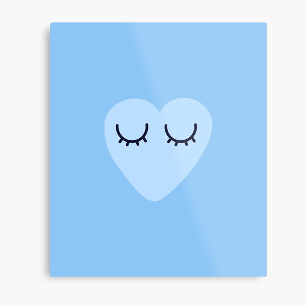 "Preppy, Blue, Preppy Blue, Heart, Aesthetic, Preppy Aesthetic" Metal ...