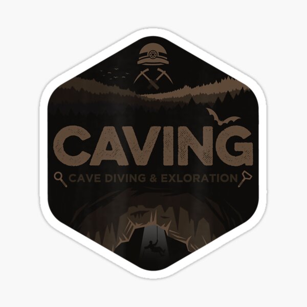 "Caving Cave Diving & Exploration" Sticker for Sale by ConMeoo | Redbubble