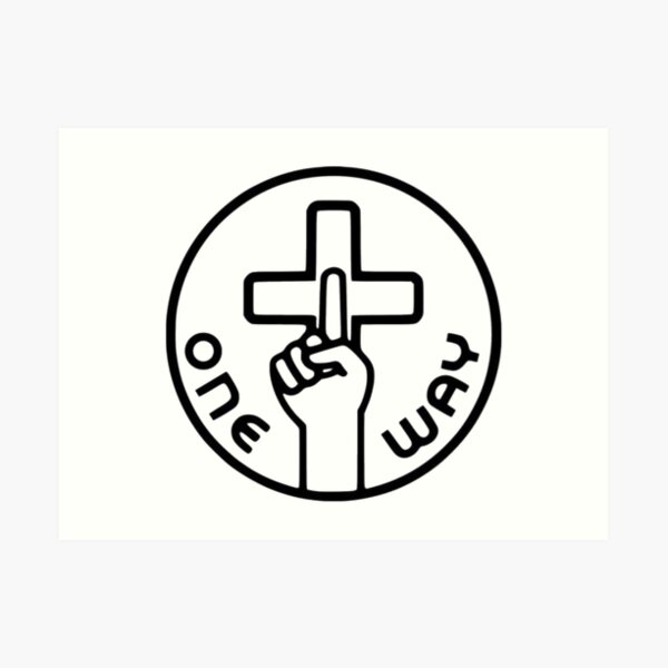 "One Way Vintage Jesus Logo" Art Print for Sale by JesusChief | Redbubble