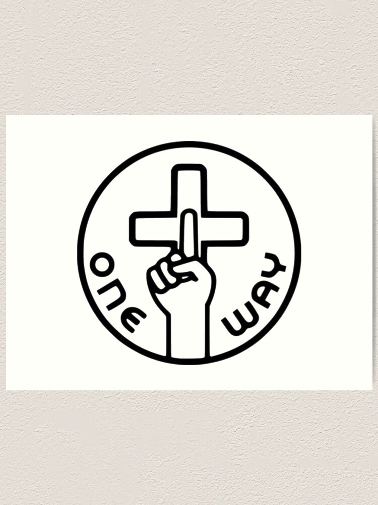 "One Way Vintage Jesus Logo" Art Print for Sale by JesusChief | Redbubble