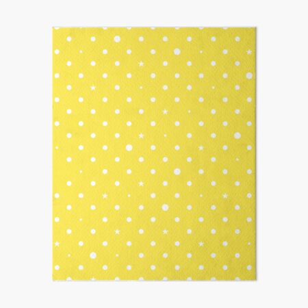 "Preppy, Yellow, Stars, Polka Dot, Preppy Aesthetic" Art Board Print ...