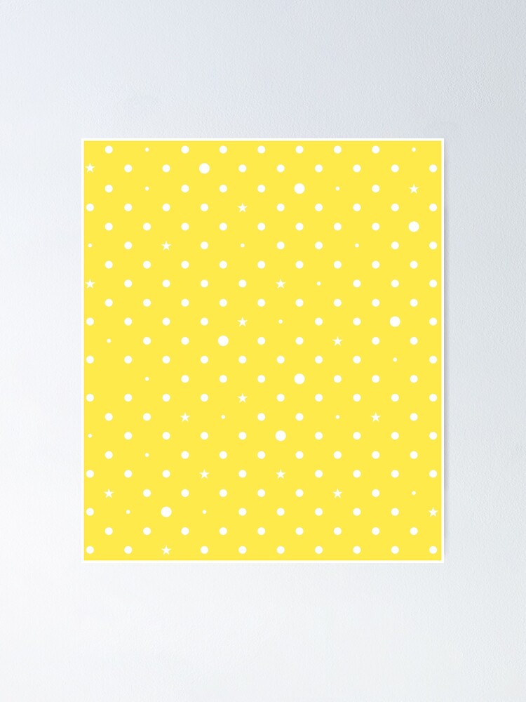 "Preppy, Yellow, Stars, Polka Dot, Preppy Aesthetic" Poster for Sale by ...