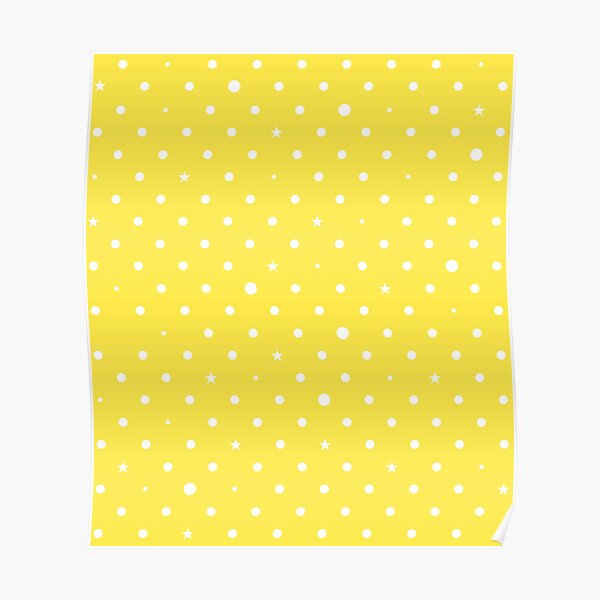 "Preppy, Yellow, Stars, Polka Dot, Preppy Aesthetic" Poster for Sale by ...
