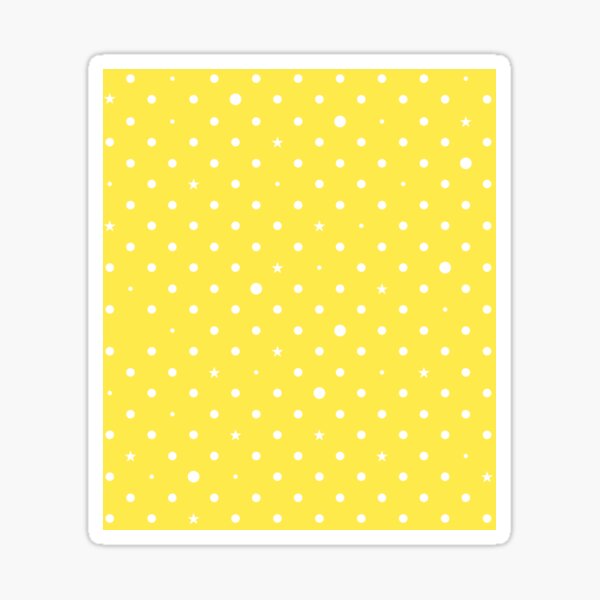 "Preppy, Yellow, Stars, Polka Dot, Preppy Aesthetic" Sticker for Sale ...