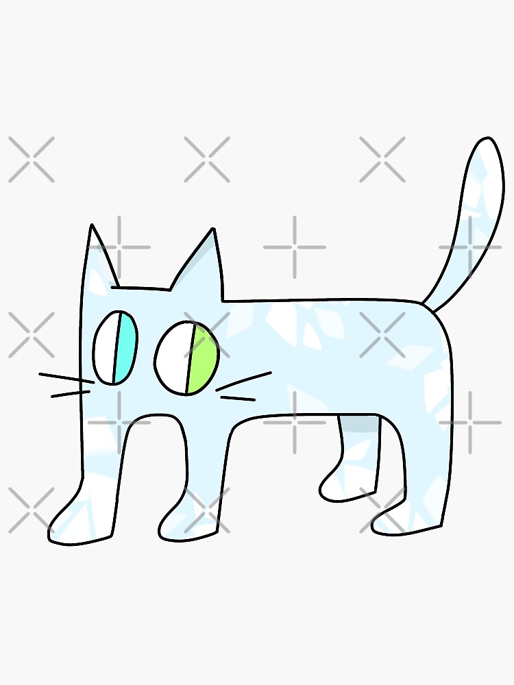 "Frost Coated Ice Cat" Sticker for Sale by ArgentumRelle | Redbubble