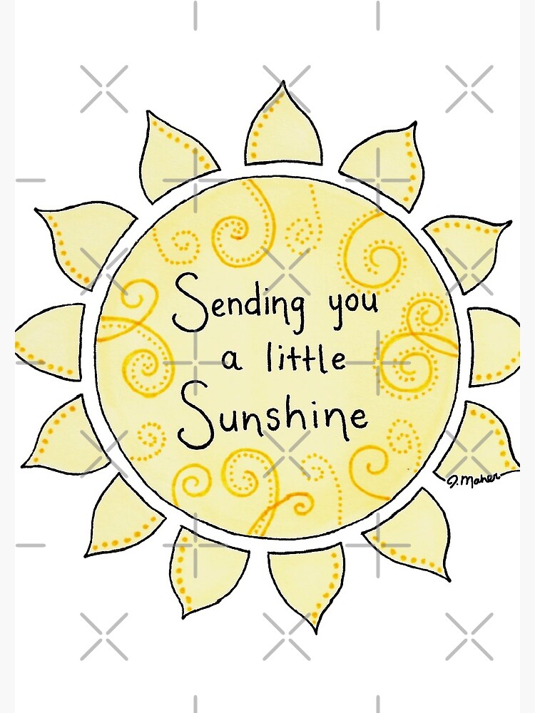 "Sending You a Little Sunshine Brighten Your Day" Spiral Notebook by ...