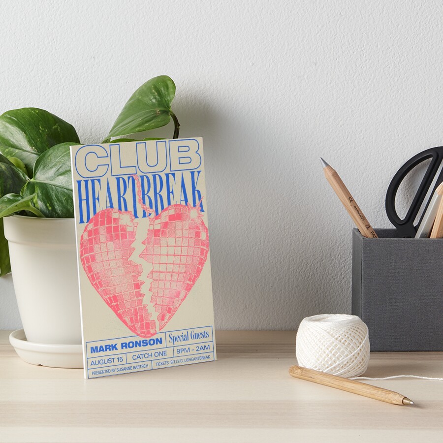 "club heartbreak" Poster for Sale by shop-4-mal | Redbubble