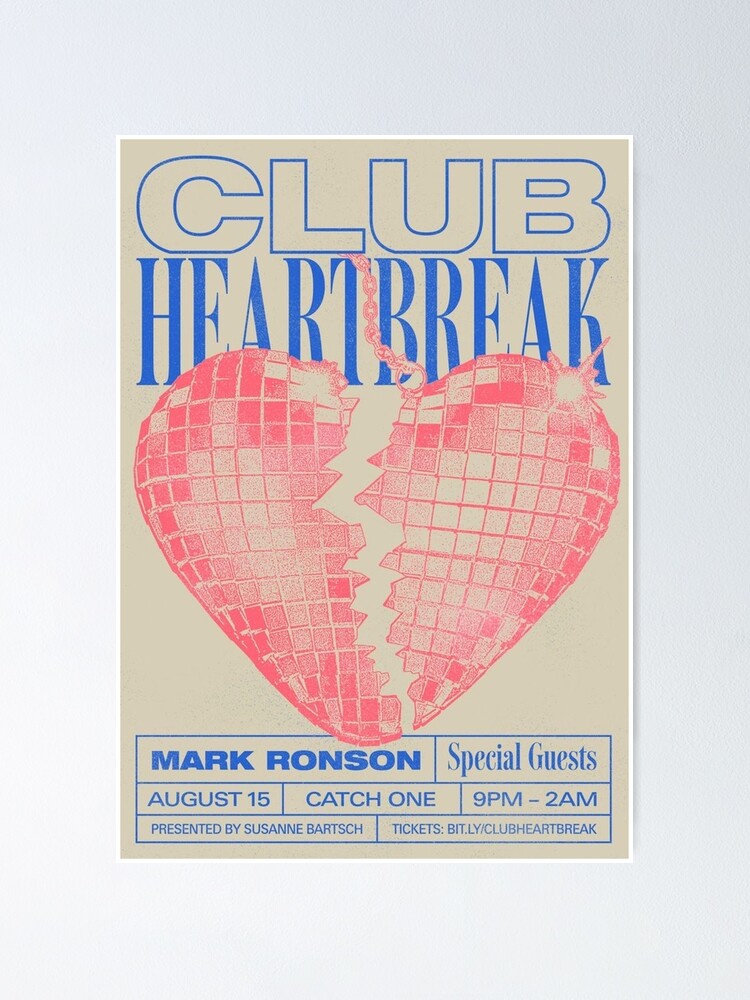 "club heartbreak" Poster for Sale by shop-4-mal | Redbubble