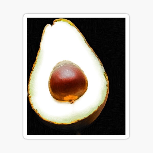 "Avocado oil painting " Sticker for Sale by Printableshop7 | Redbubble