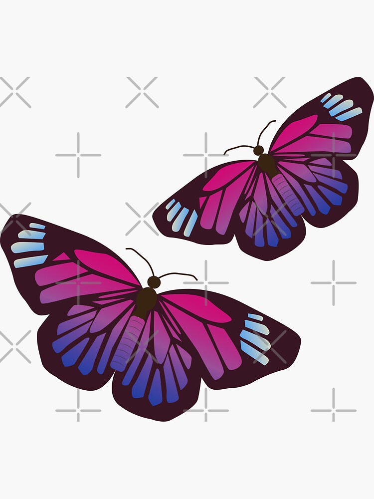 "Bisexual Monarch Butterfly LGBTQ+ pride " Sticker for Sale by ...