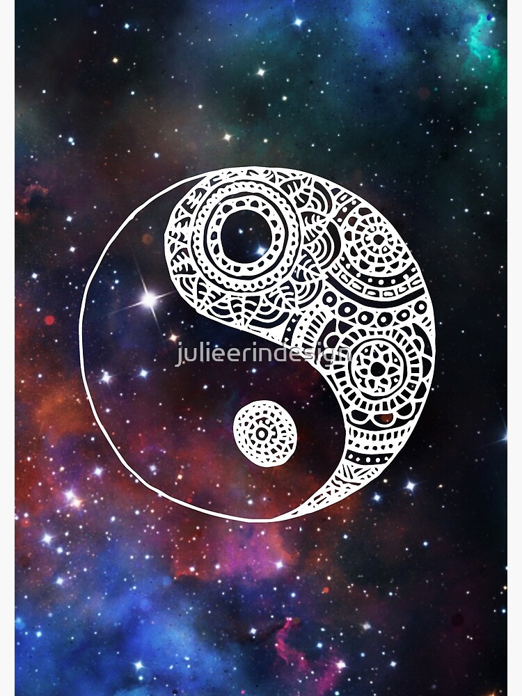 "Galaxy Yin Yang" Spiral Notebook for Sale by julieerindesign | Redbubble