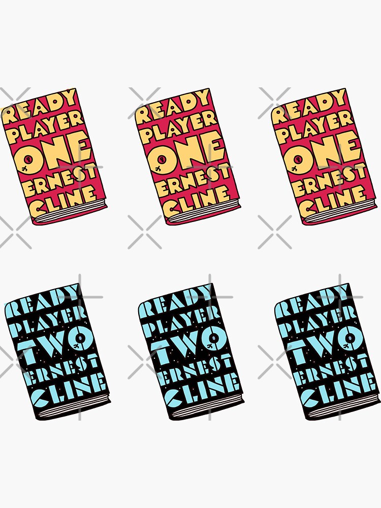 "Ready Player One books" Sticker for Sale by lalashellsArt | Redbubble