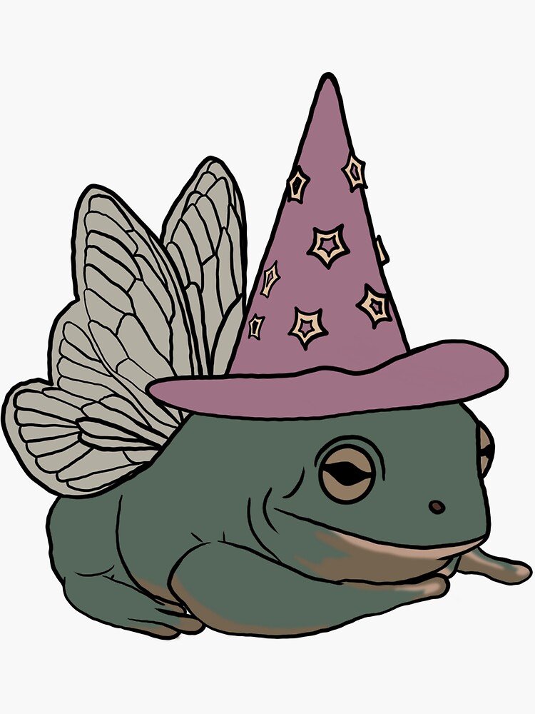 "Wizard Frog" Sticker for Sale by grayceebabyyy | Redbubble