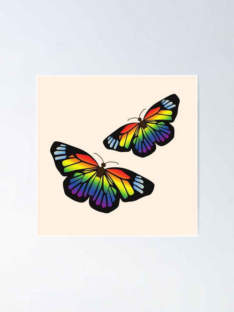 "Pride Monarch Butterfly LGBTQ+ " Poster for Sale by ChloeColors | Redbubble