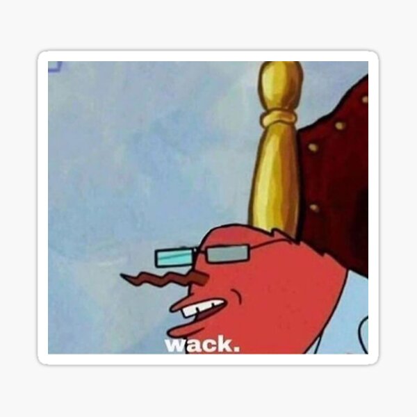 "wack mr krabs" Sticker for Sale by shop-4-mal | Redbubble