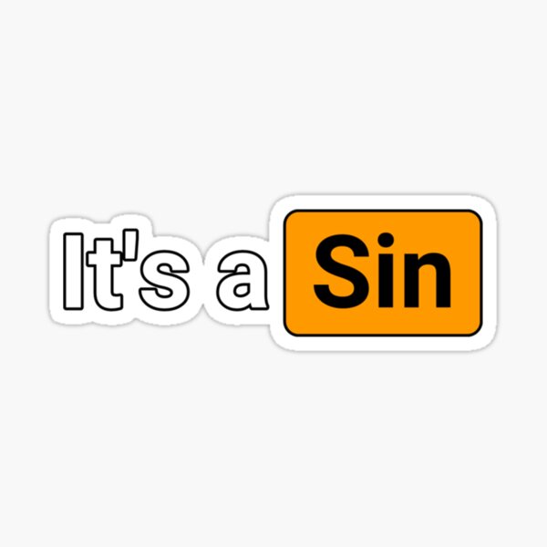 "LA! It_s a sin. " Sticker for Sale by DemonVintage | Redbubble