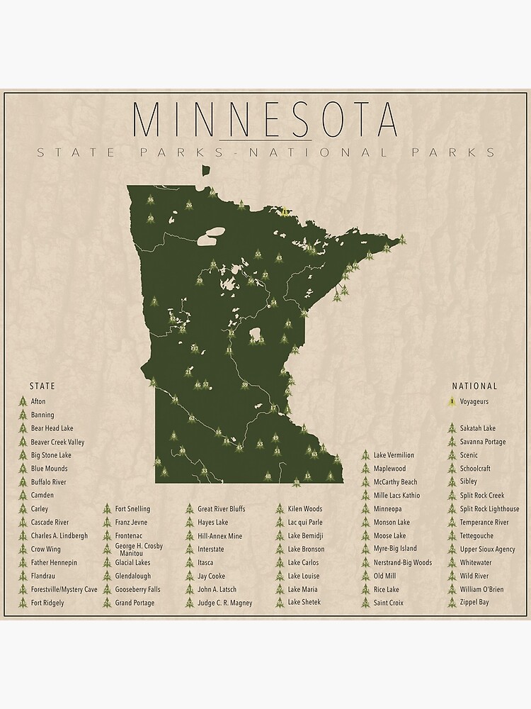 "Minnesota Parks" Poster for Sale by FinlayMcNevin | Redbubble