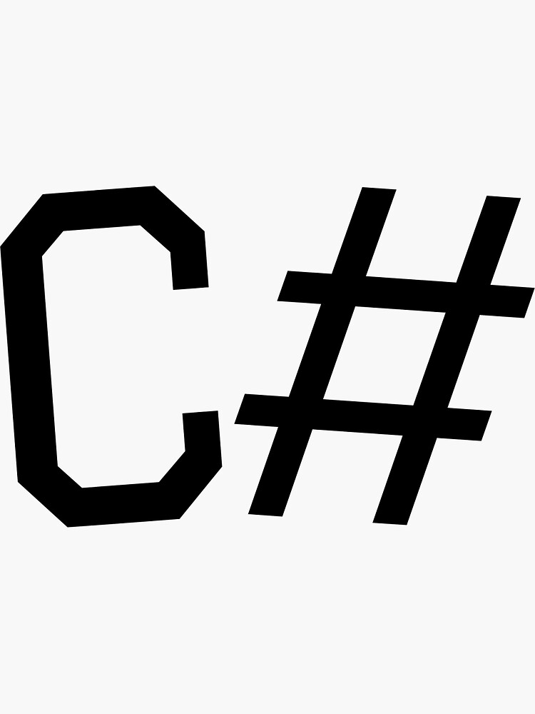 "C# (C Sharp) Coding Language" Sticker for Sale by Ccompiti | Redbubble