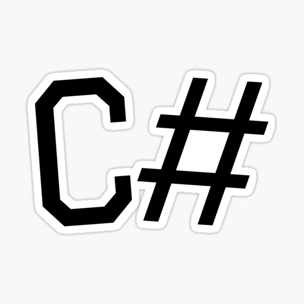 C C Sharp Coding Language Sticker For Sale By Ccompiti Redbubble 