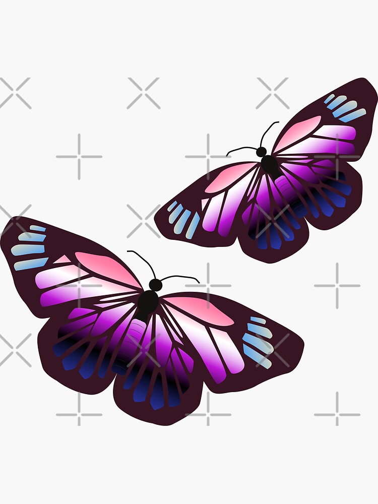 "Genderfluid Butterfly LGBTQ+ " Sticker for Sale by ChloeColors | Redbubble