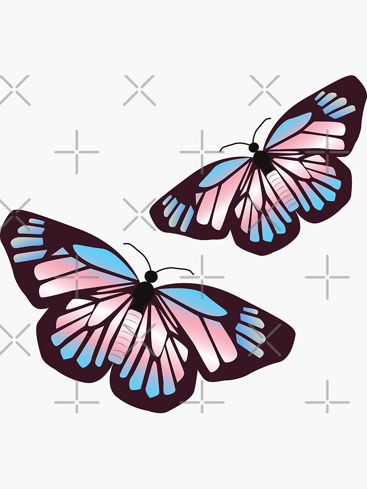 "Transgender Butterfly LGBTQ+ " Sticker for Sale by ChloeColors | Redbubble