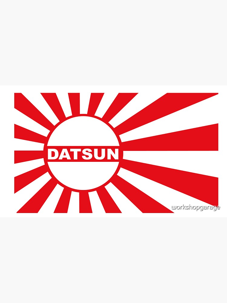 "JDM-RISING-SUN-DATSUN" Sticker for Sale by workshopgarage | Redbubble