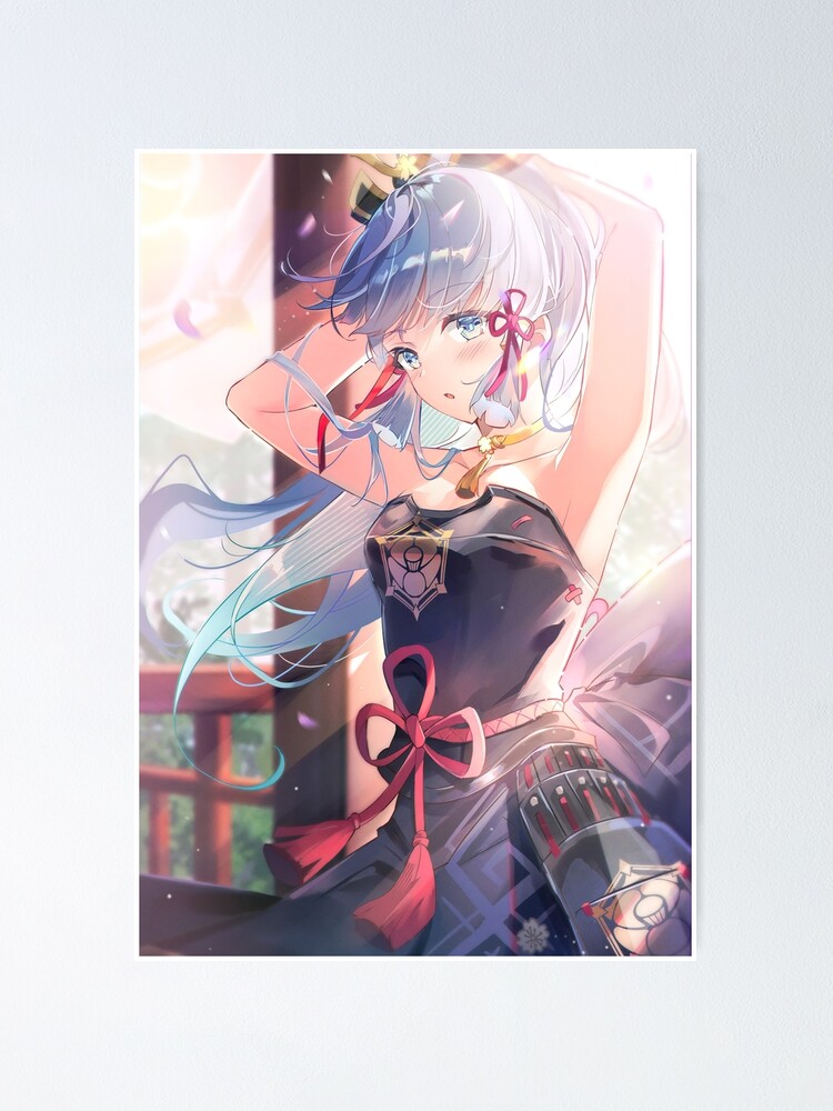 Cute Kamisato Ayaka Genshin Impact Poster For Sale By Saranghandago Redbubble